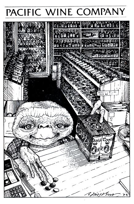 Sf Pacific Wine Company Wine Cartoons Behance