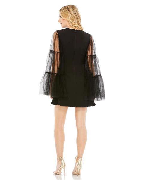 Black Mac Duggal 49612 Long Sleeve Cocktail Dress For 2580 The
