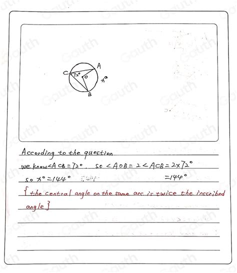 Solved Question 8 Use The Diagram To Find X Lt 114 72o 144° 36