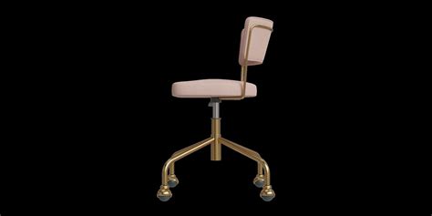 D Model Tania Gold Task Chair Vr Ar Low Poly Cgtrader
