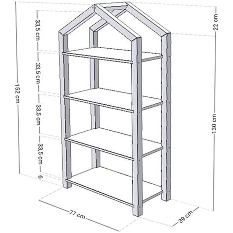 Benlemi Scaffale Cabina Tally Legno Verniciato E Bianco Eprice
