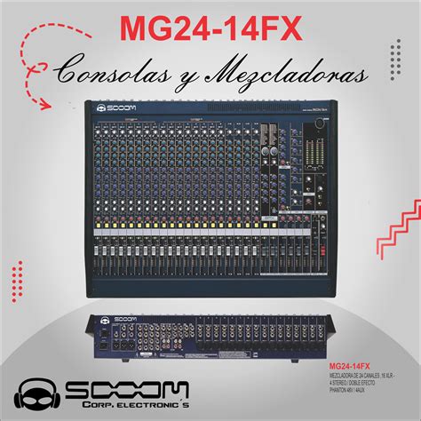 MG24 14FX SOOOM Mixer de 16 canales con efectos Corporación