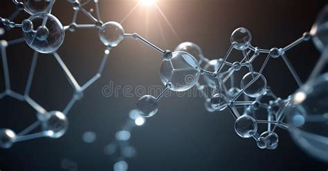 A Computer Generated Image Of A Molecular Structure On A Dark Background Stock Image Image Of