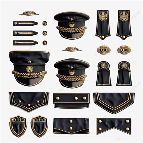 Military Rank Army Epaulettes Set Military Rank Icons Png
