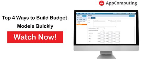 Build Budget Models Quickly Using Pre Built Data Modeling