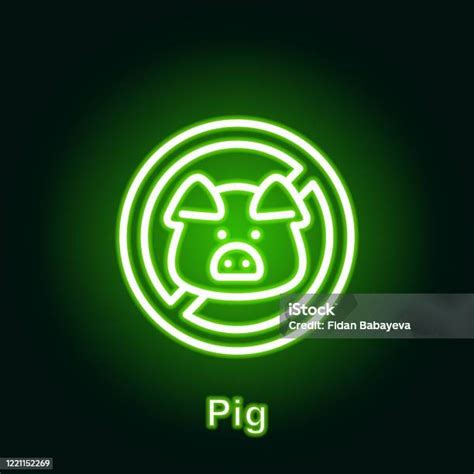 라마단 돼지 개요 네온 아이콘입니다 라마단 데이 일러스트 아이콘의 요소입니다 표지판 및 기호는 웹 로고 모바일 앱 Ui Ux에 사용할 수 있습니다 0명에 대한 스톡 벡터