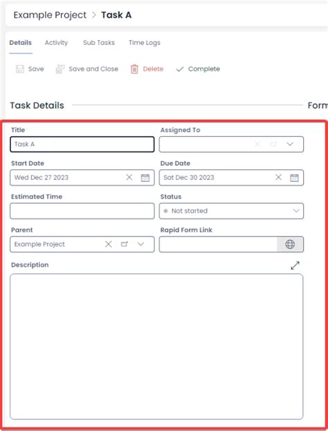 Using The Project Gantt Chart Rapid Platform Docs