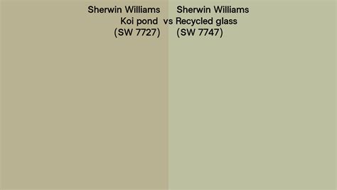 Sherwin Williams Koi Pond Vs Recycled Glass Side By Side Comparison