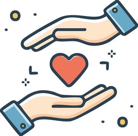 Illustrated Hands Encompassing A Vibrant Red Heart Symbolizing Protection Care And Compassion