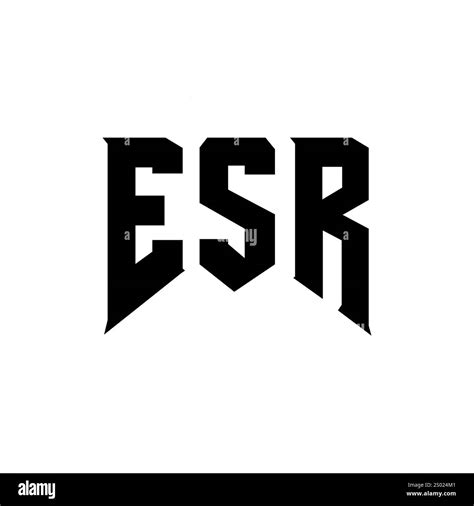 Esr Letter Logo Design For Technology Company Esr Logo Design Black
