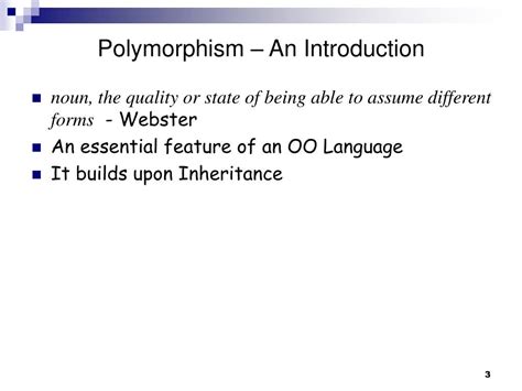 PPT Polymorphism PowerPoint Presentation Free Download ID 3118145