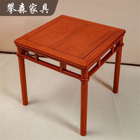 中式红木小方桌小巴花八仙桌四方桌子家用休闲实木正方形棋牌餐桌虎窝淘