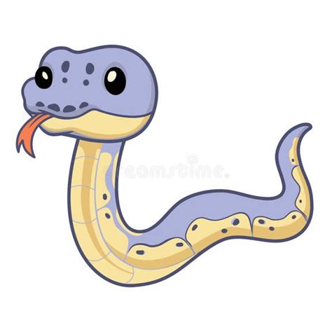 Cute Killer Clown Ball Python Cartoon Stock Vector Illustration Of