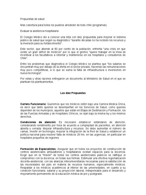 Propuestas De Salud Pdf Hospital Economias