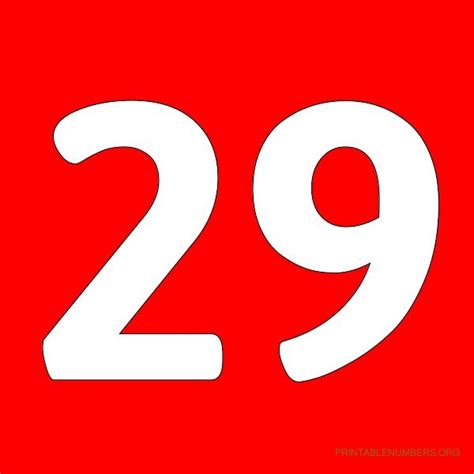 Number 29 Clipart
