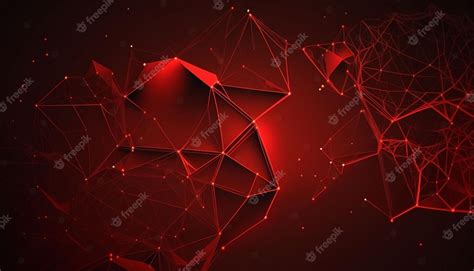 Premium Photo Abstract Polygonal Space Low Poly Dark Background With Connecting Dots And Lines