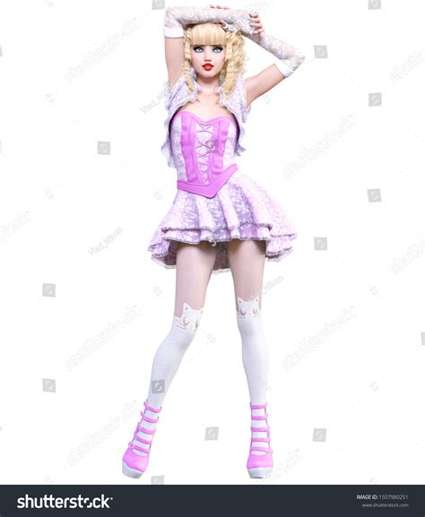 Young Beautiful Goth Girl Doll Face Stock Illustration 1507980251 Shutterstock