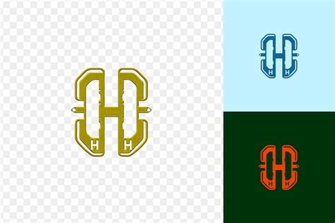 Premium Psd Letter H With Retro Futuristic Logo Design Style With H