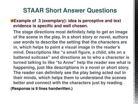 Short Answer Response Questions Examples