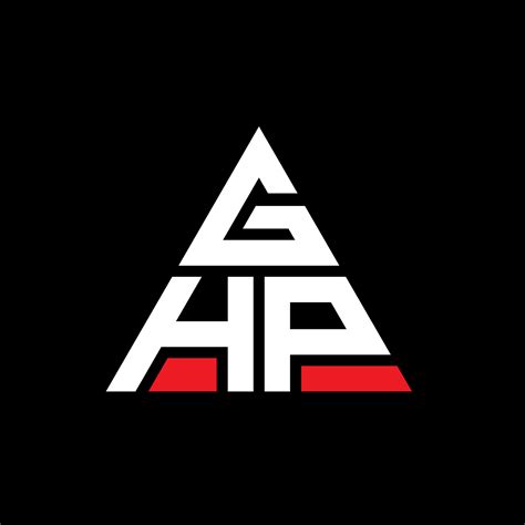 Ghp Triangle Letter Logo Design With Triangle Shape Ghp Triangle Logo