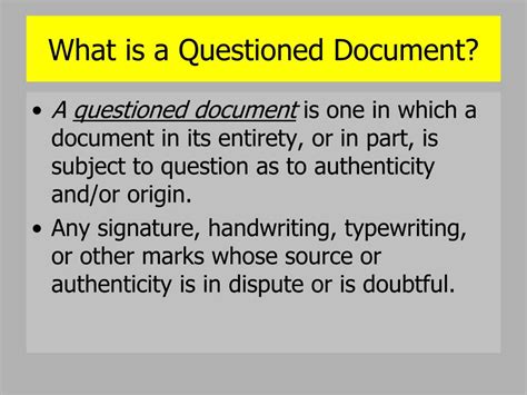Ppt Questioned Documents Powerpoint Presentation Free Download Id