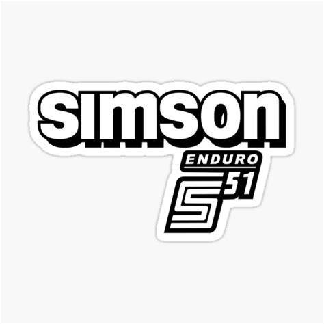 Simson S51 Enduro Logo Sticker For Sale By LesterGranger Redbubble