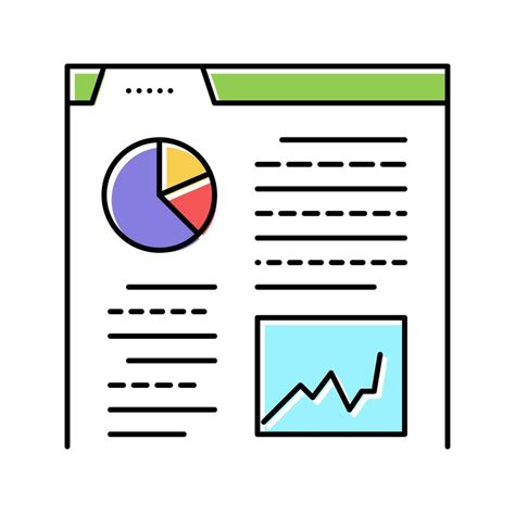 Analytics Report Color Icon Vector Illustration 18993373 Vector Art At
