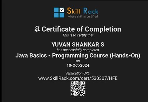 Yuvan Shankar S On Linkedin Java Sql Skillrack Learningjourney Programming Techskills