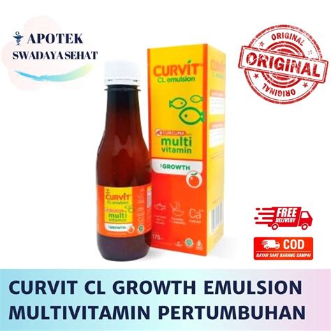 Jual CURVIT CL Emulsion Growth Syrup 175 ML Sirup Suplemen Peningkat