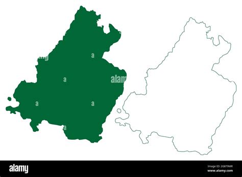 Sirohi District Rajasthan State Republic Of India Map Vector