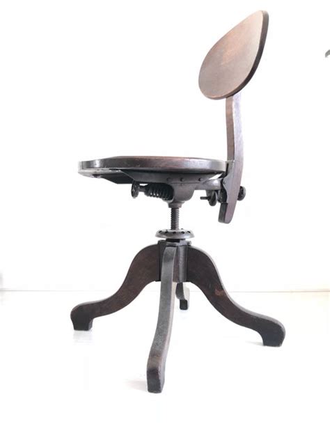 Oak Office Chair With Iron Rotating Tilt Mechanism Catawiki