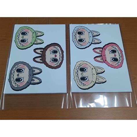 มาแล้วกระดาษตาติดกระทงลาบูบู้ หน้าเต็ม ตา ปากรึติดฐานกลมงานตัดเองนะคะ Shopee Thailand