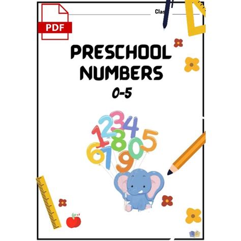Pdf Worksheet Preschool Number 0 5 Softcopy Shopee Malaysia