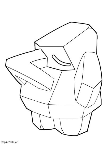 Nosepass Pokemon 1 Coloring Page