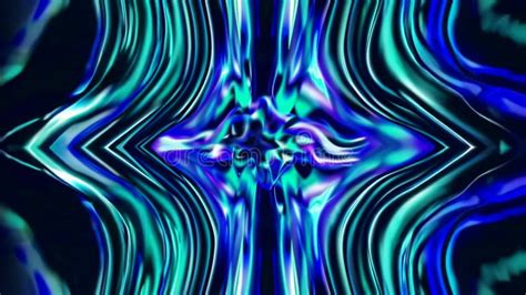 Abstract Blue And Green Fluid Patterns With Dark Background Digital Art Concept Stock Video