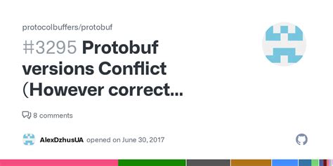 Protobuf Versions Conflict However Correct Version Is Installed Issue