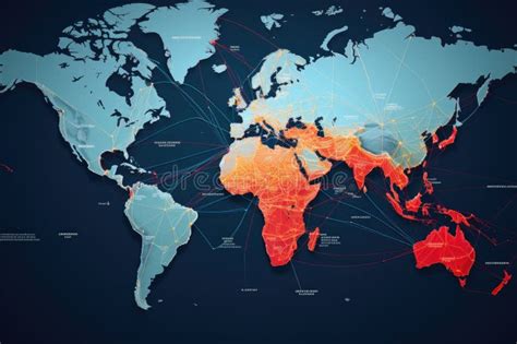 A Comprehensive Representation Of The World On A Blue Background