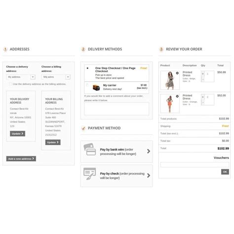 Responsive One Step Checkout One Page Checkout