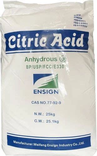 Citric Acid Packaging Type Paper Bags Packaging Size 25 Kgs At ₹ 90