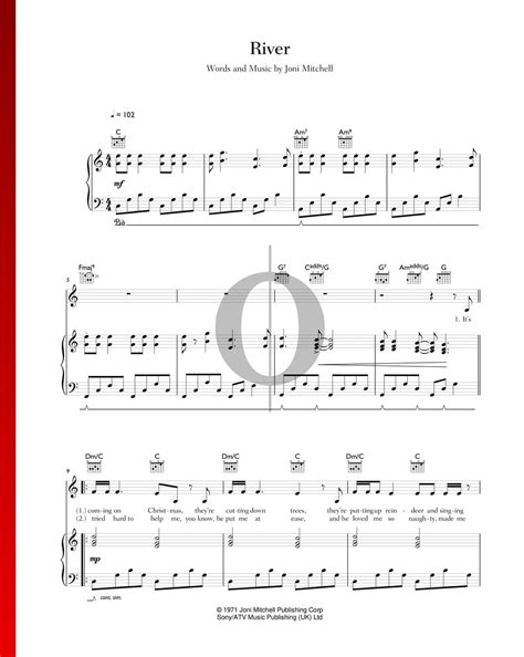 River Joni Mitchell Sheet Music MUSIC APPS