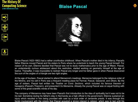 History Of Computing Science Blaise Pascal Article For 9th 10th Grade Lesson Planet