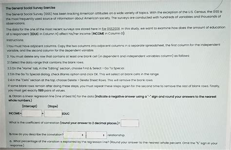 Solved The General Soclal Survey Exerclse The General Social Chegg