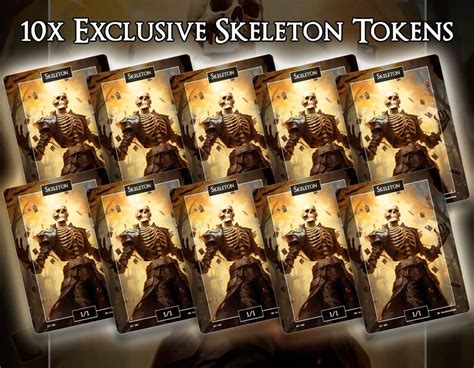 Skeleton Tokens Set C 12 Cards In Total Mtg Token Mtg Etsy
