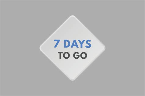 7 Days To Go Countdown Template Seven Day Countdown Left Days Banner