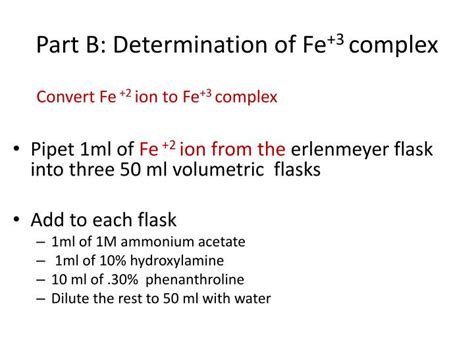 Ppt Experiment 33 Colorimetric Determination Of Iron Powerpoint Presentation Id 2243374