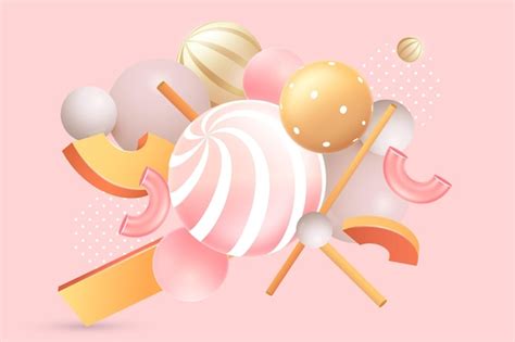 그라데이션 3d 기하학적 배경 무료 벡터