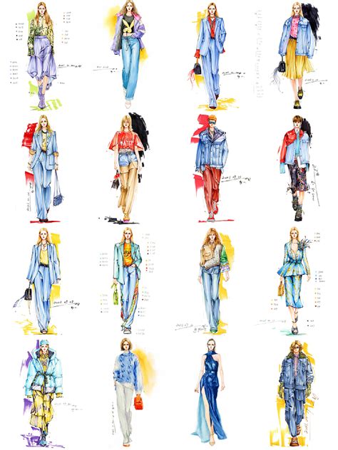 服装设计考研手绘——2021年作品合集服装休闲流行服饰零一手绘原创作品 站酷zcool
