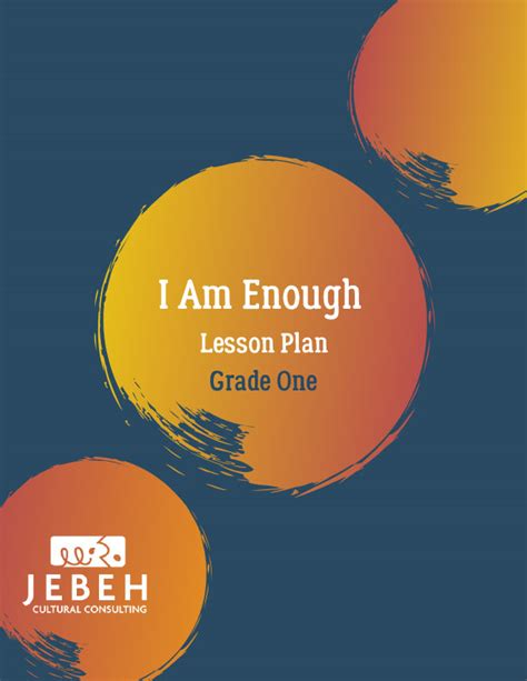 I Am Enough Lesson Plan Jebeh Edmunds