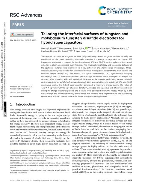 Pdf Tailoring The Interfacial Surfaces Of Tungsten And Molybdenum