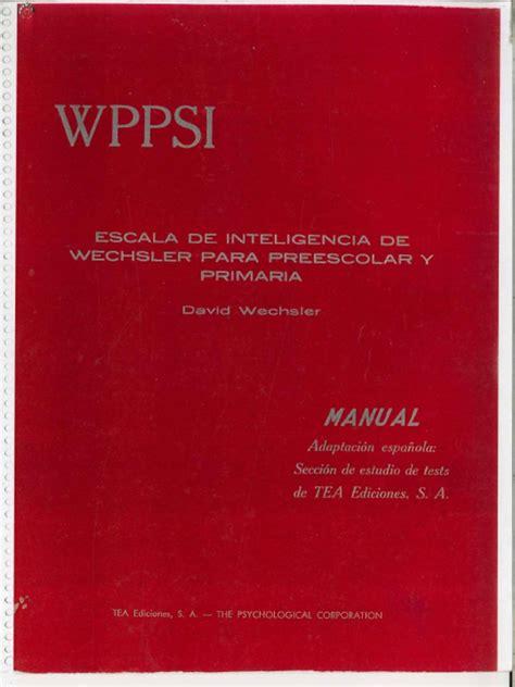 Wppsi Manual Pdf Pdf